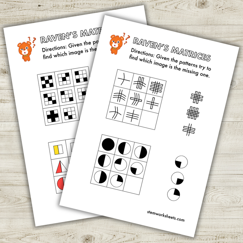 Download FREE Raven's Progressive Matrices – STEMWorksheets
