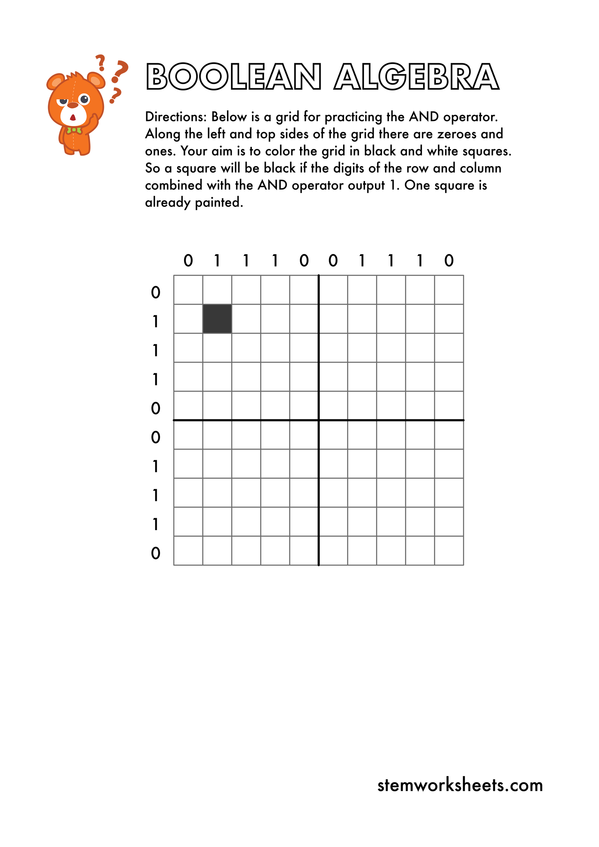FREE Boolean Algebra Pack – STEMWorksheets