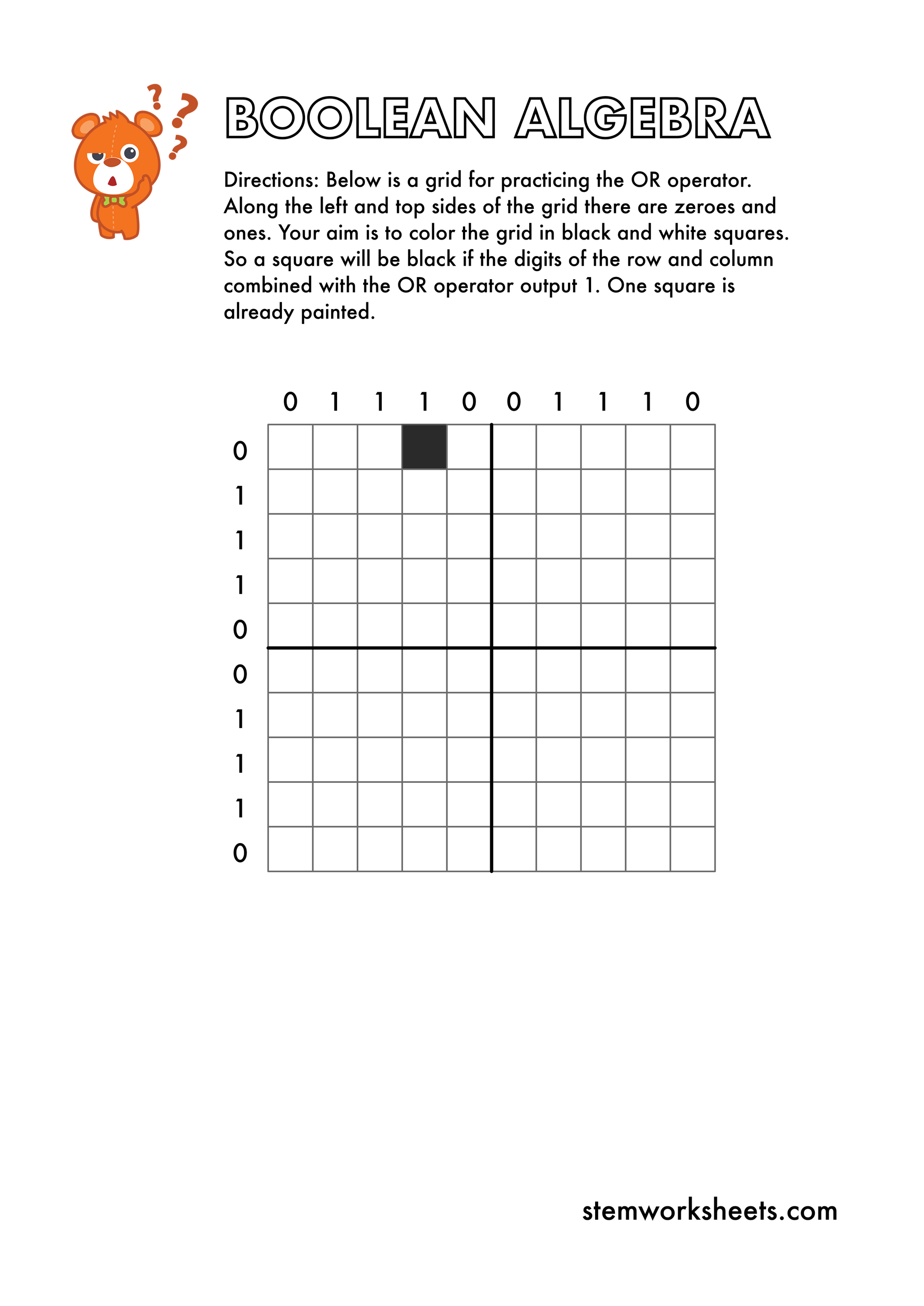 FREE Boolean Algebra Pack – STEMWorksheets