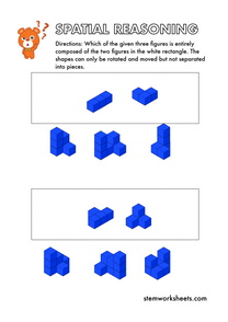 Download FREE Spatial Reasoning Pack 2 – STEMWorksheets
