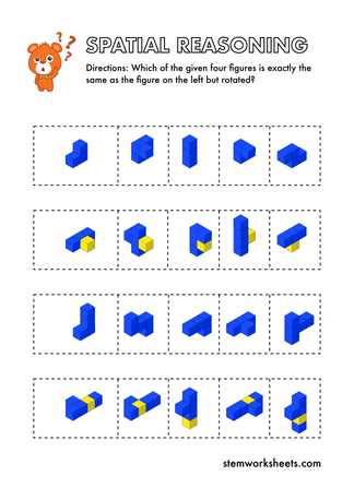FREE Spatial Reasoning Pack 3 – STEMWorksheets