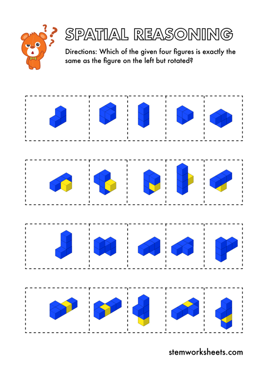 FREE Spatial Reasoning Pack 3 – STEMWorksheets