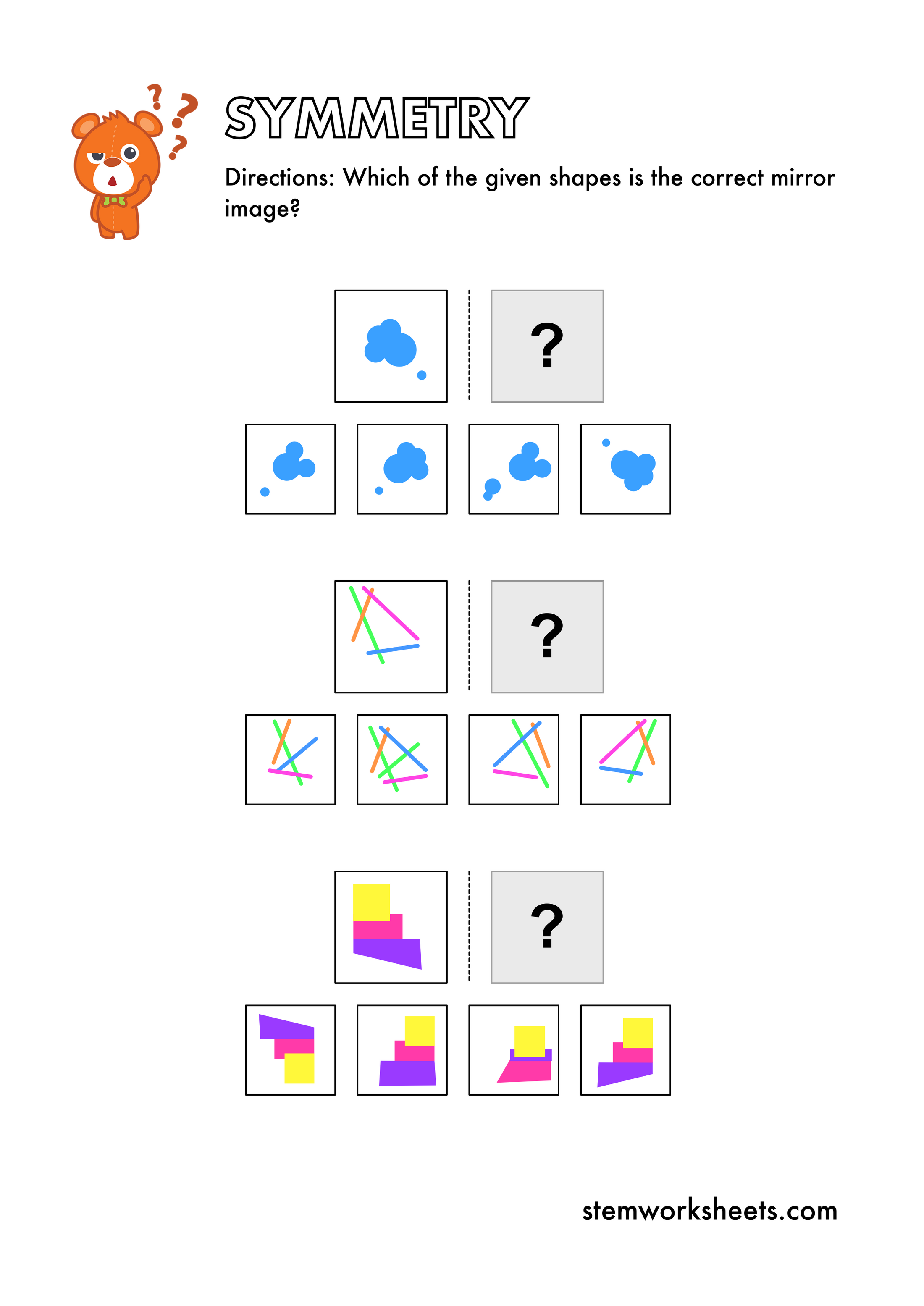 FREE Symmetry Pack 1 – STEMWorksheets