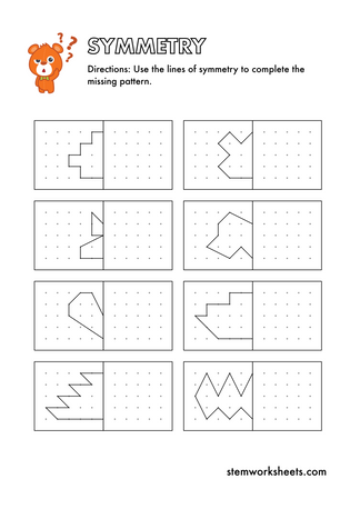 FREE Symmetry Pack 1 – STEMWorksheets