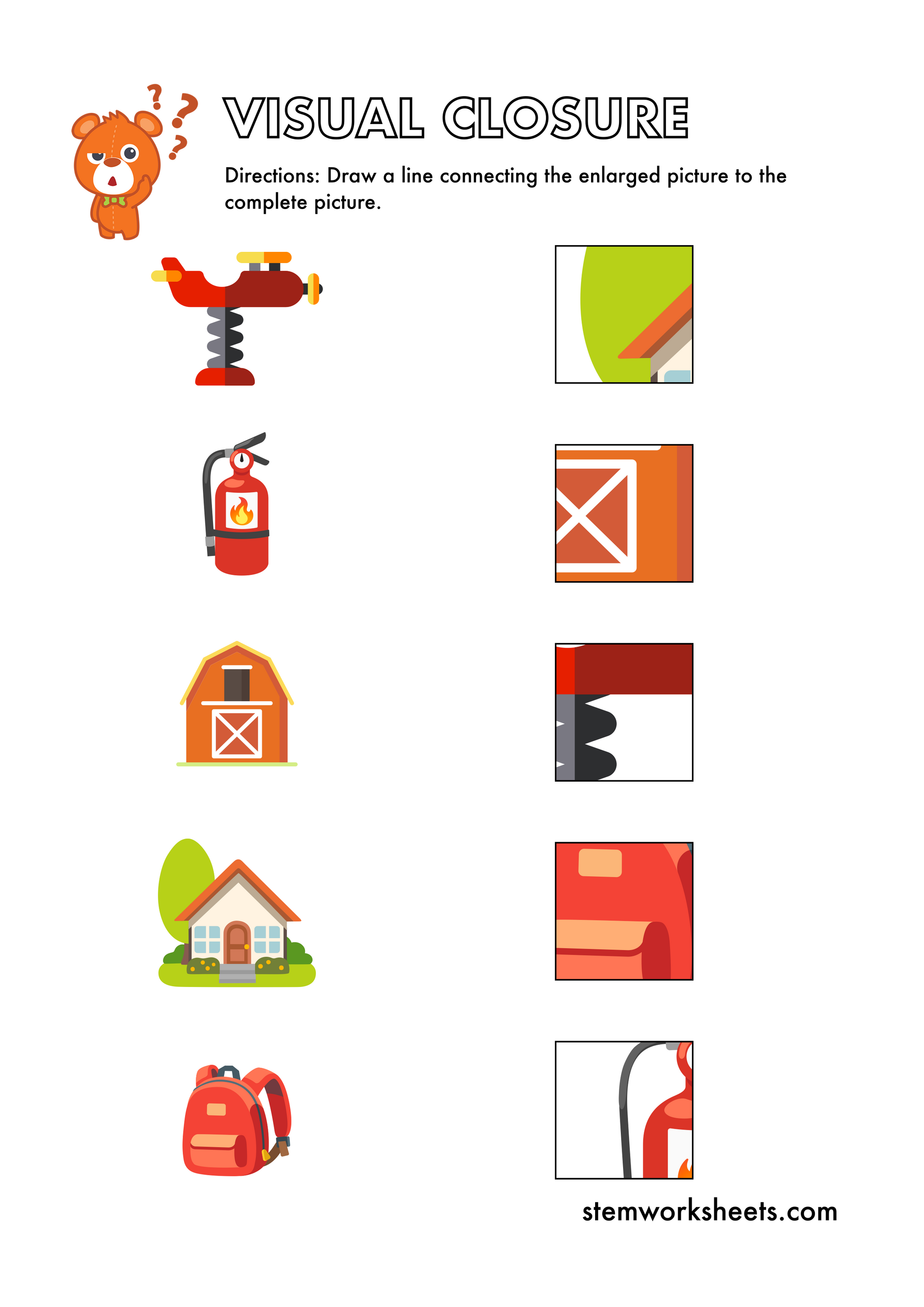 FREE Visual Closure Pack 1 – STEMWorksheets