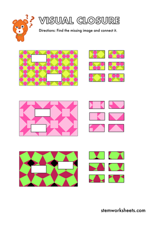 FREE Visual Closure Pack 1 – STEMWorksheets